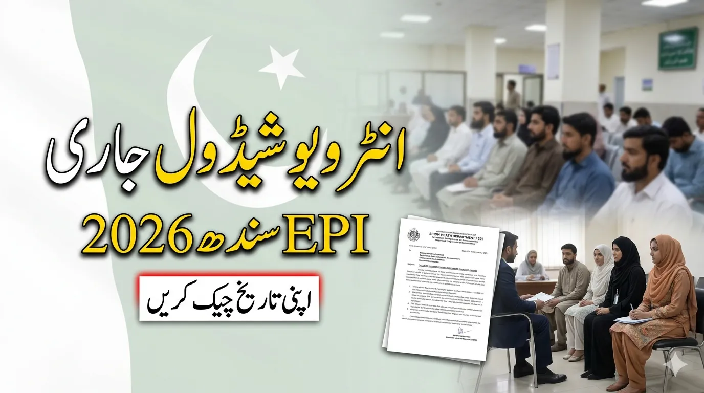 Latest News: EPI Sindh NHSP Interview Schedule 2026 Released – Check ...